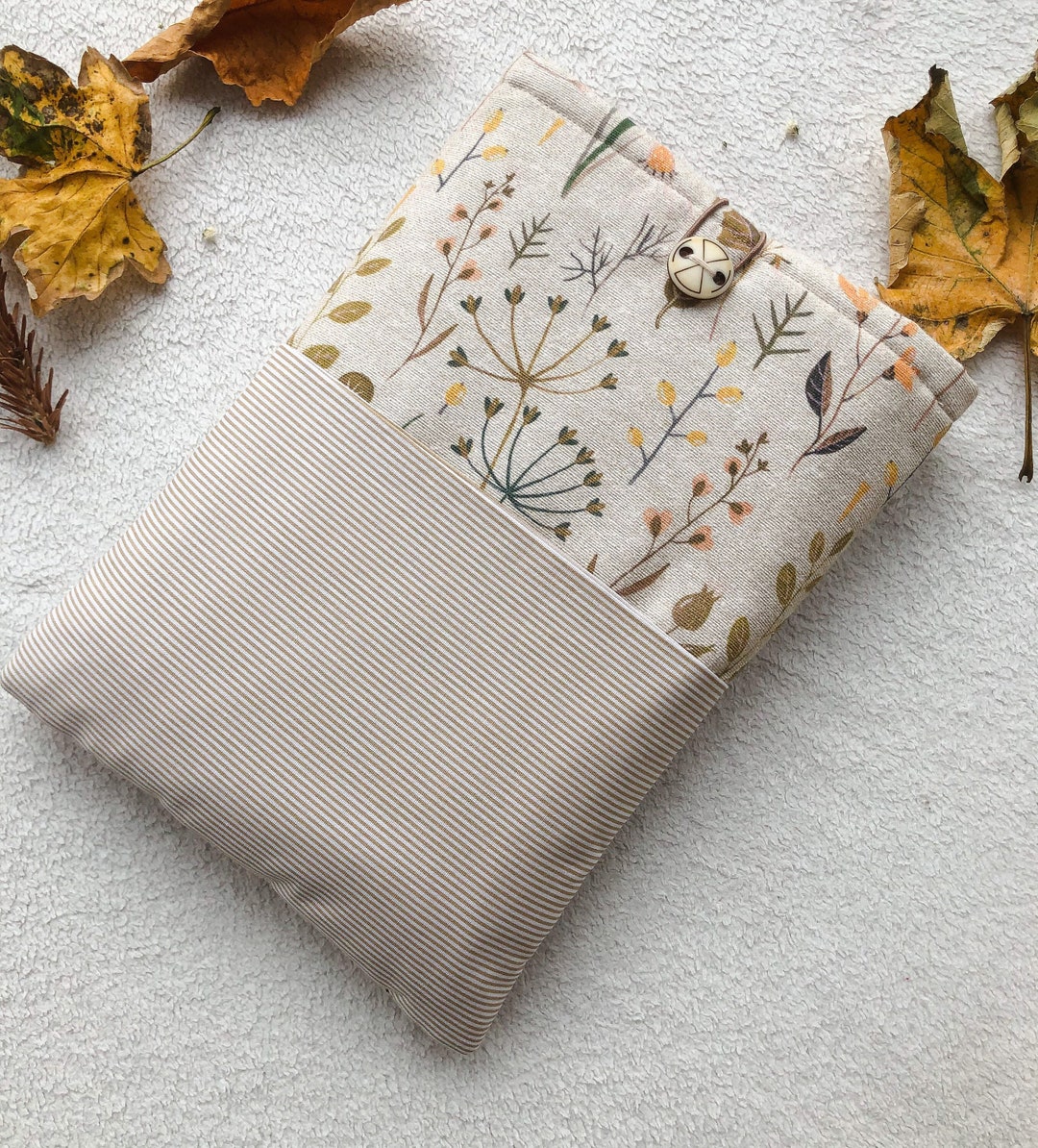 Autumn Herbs Book Sleeve, Book Pouch With Pocket, Kindle Paperwhite ...