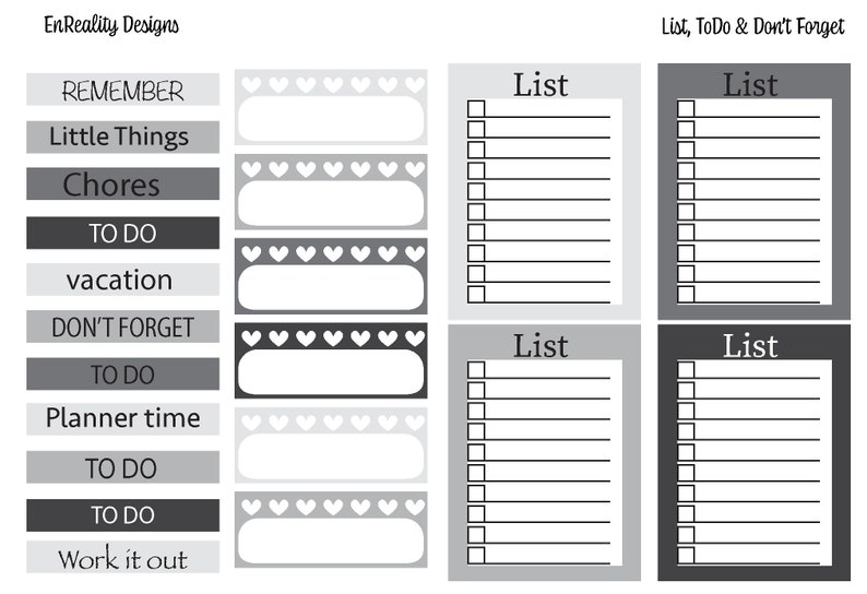 Handmade Todo List Stickers: Planner Organization - Etsy