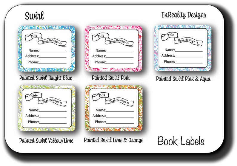 This Book Belongs To" Labels - Personalize Your Journals, Notebooks ...