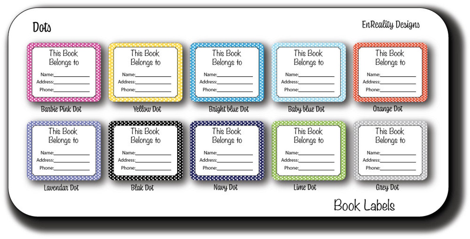 This Book Belongs To" Labels - Personalize Your Journals, Notebooks ...