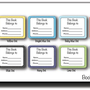 This Book Belongs To" Labels - Personalize Your Journals, Notebooks ...