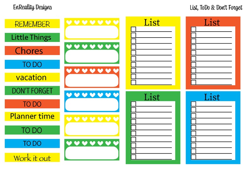 Handmade Todo List Stickers: Planner Organization - Etsy