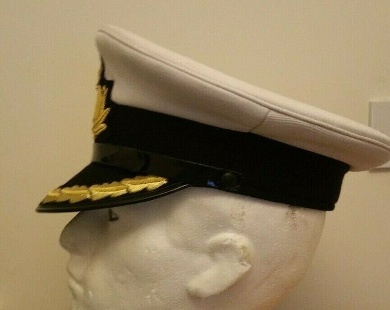 British Royal Navy Captain / Commander Officers Peaked Cap / Hat James ...