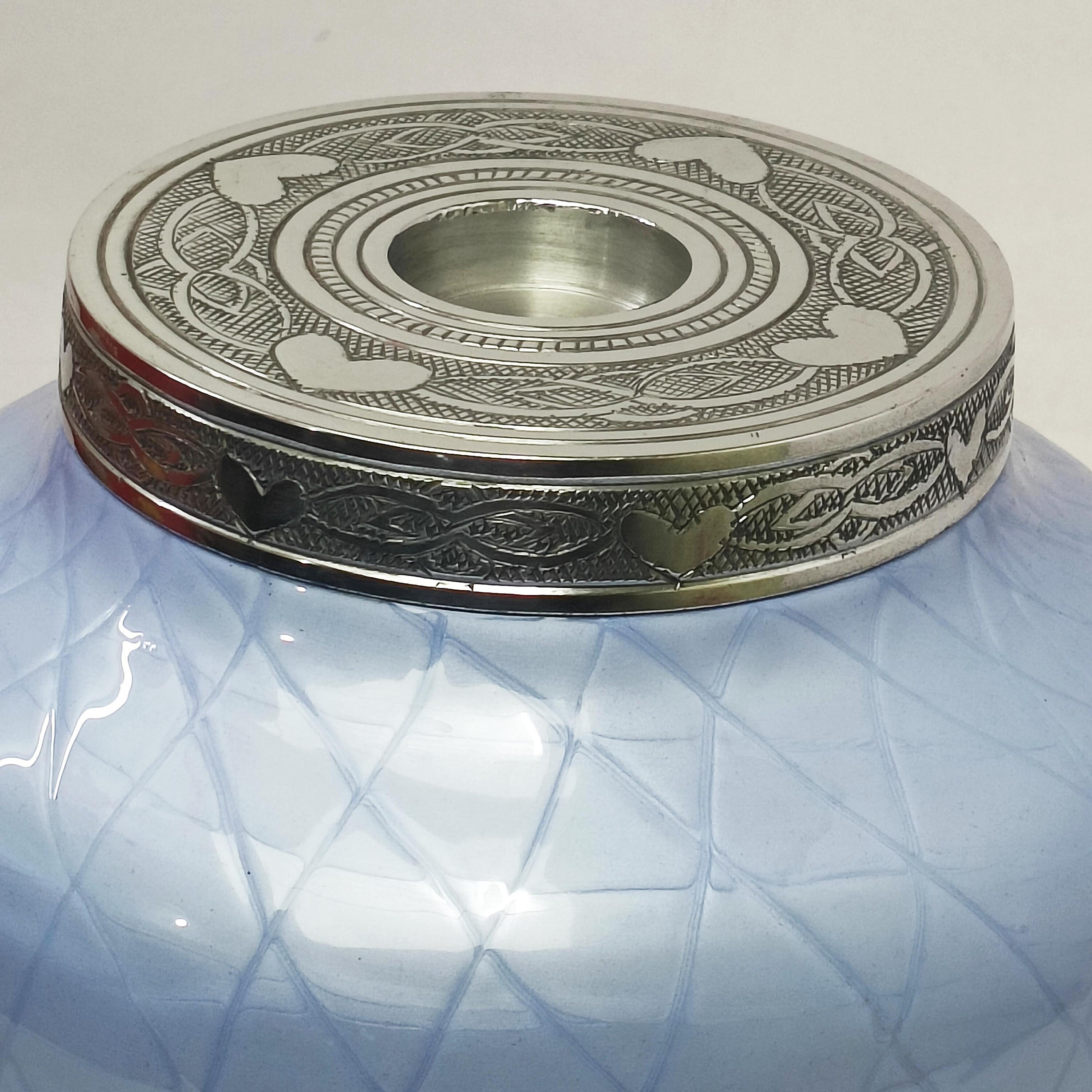 Ample Cremation Urn-the Azure Diamond Patterned Urn-keepsake Urn-urn ...