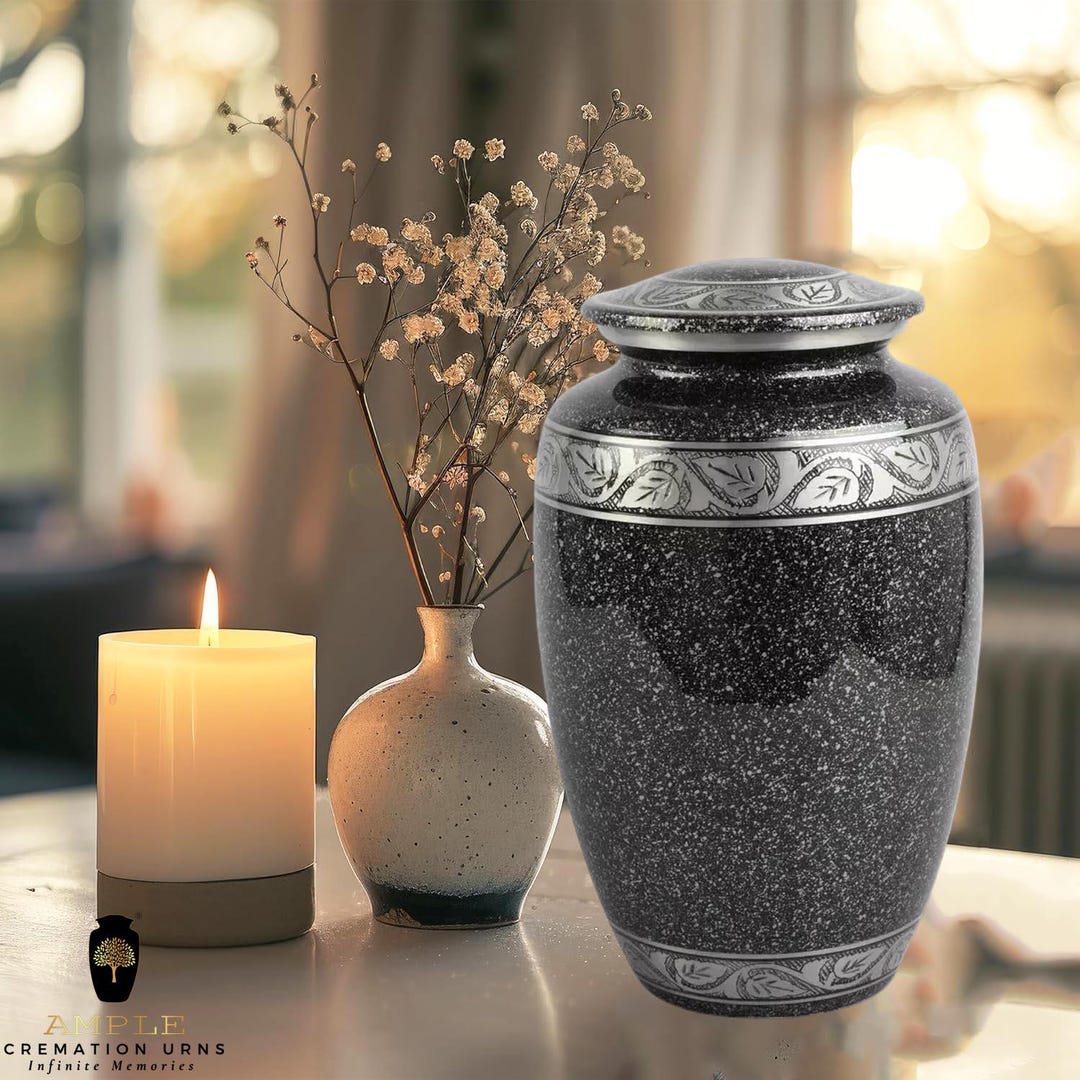 Urna de cremación Ample Meena de aluminio con revestimiento Meena para cenizas – Urna funeraria ...