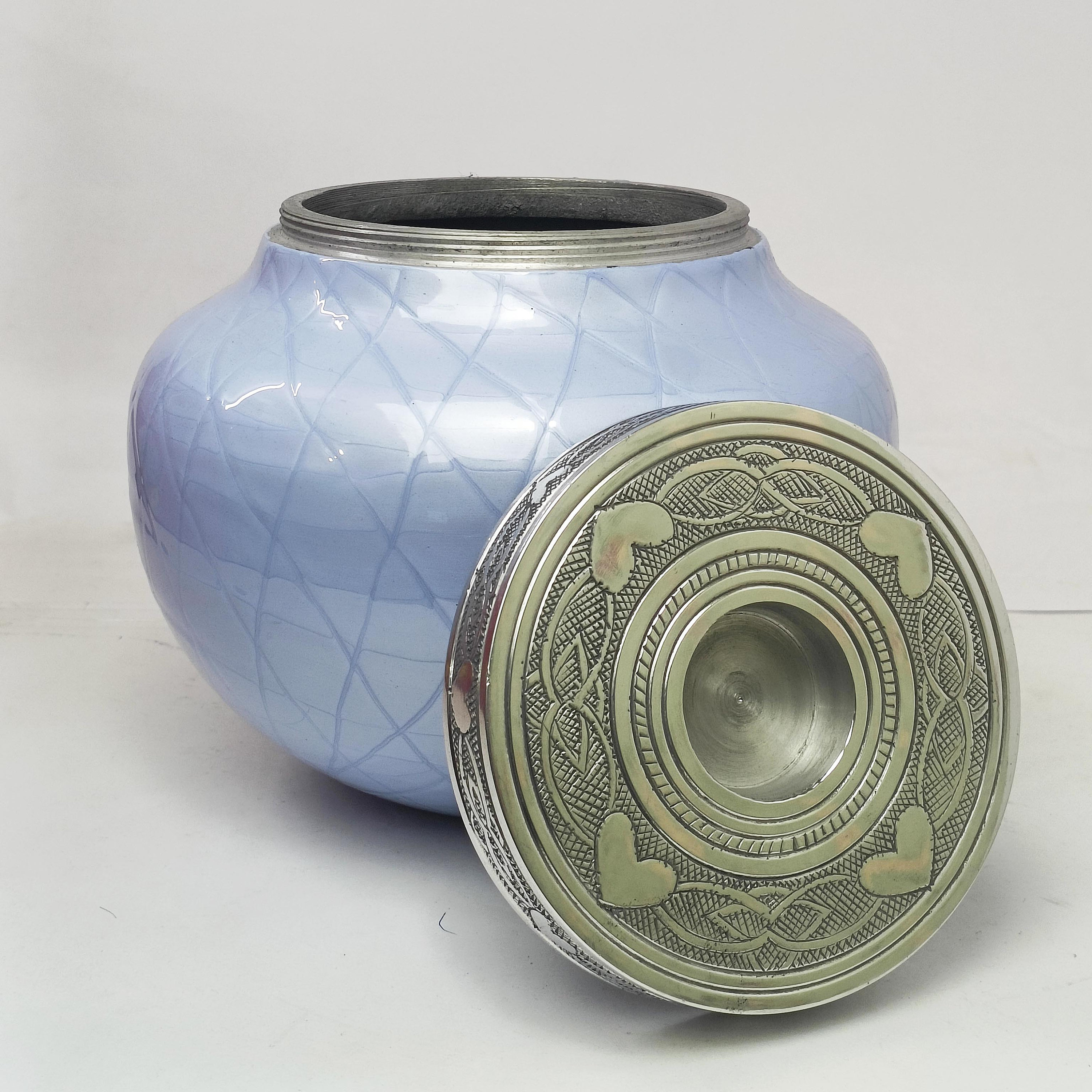 Ample Cremation Urn-the Azure Diamond Patterned Urn-keepsake Urn-urn ...