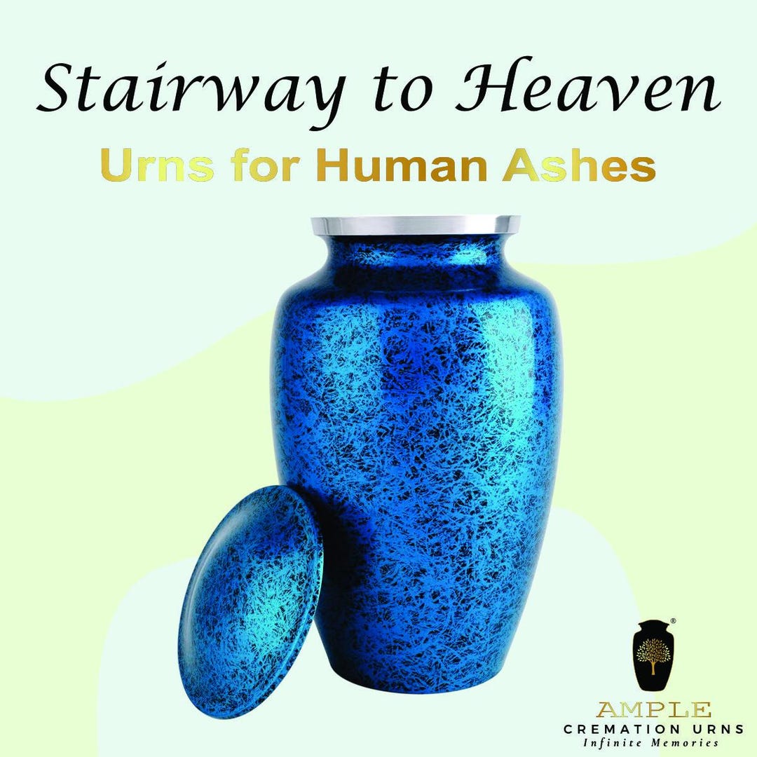Ample Infinite Memories Cremation Urn - Elegant Meena-coated Aluminum ...