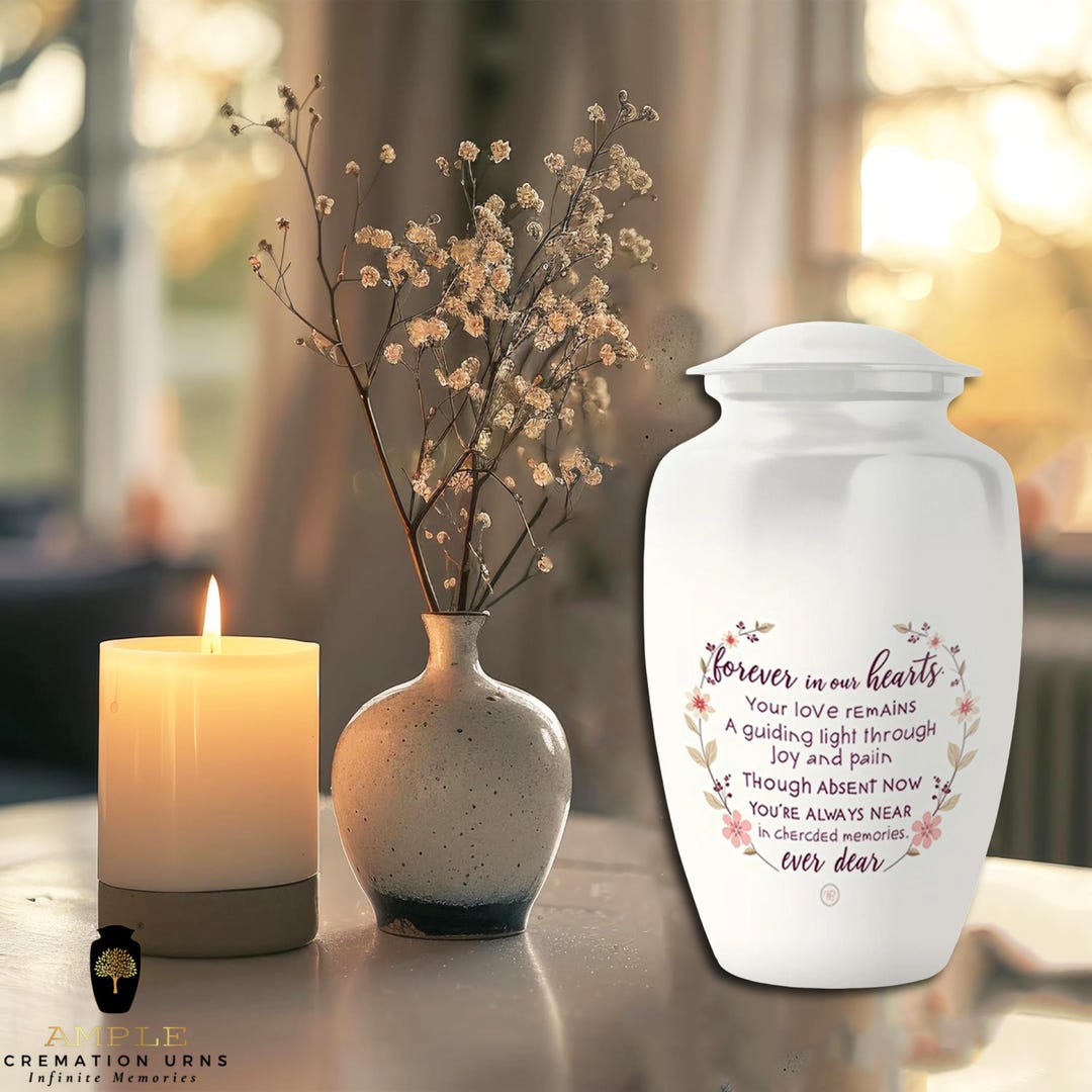 Ample Cremation Urns Aluminium Cremation Vessel With Elegant ...