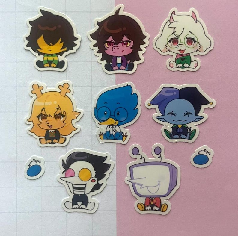 Deltarune Laminated Waterproof Stickers - Etsy
