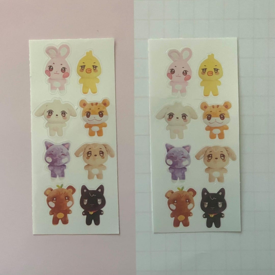 Ateez Aniteez Sticker Sheet for Water Bottle, Kpop Top Loaders ...