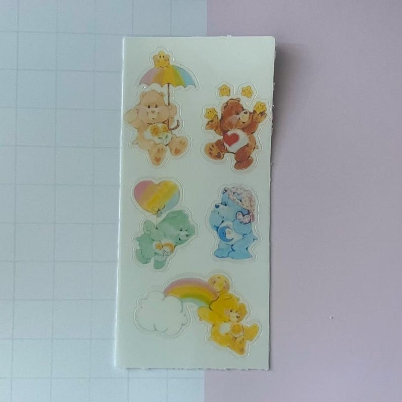 Care Bears Sticker Sheet - Etsy