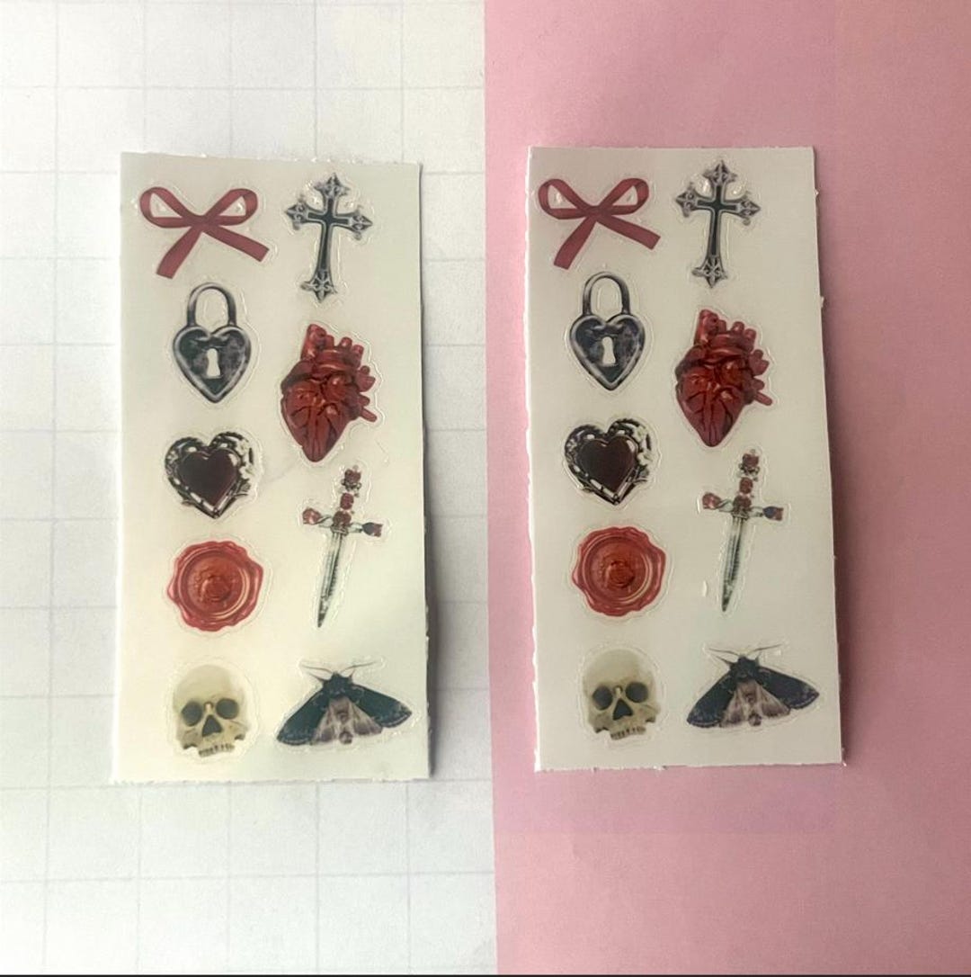 Gothic Horror Sticker Sheet - Etsy
