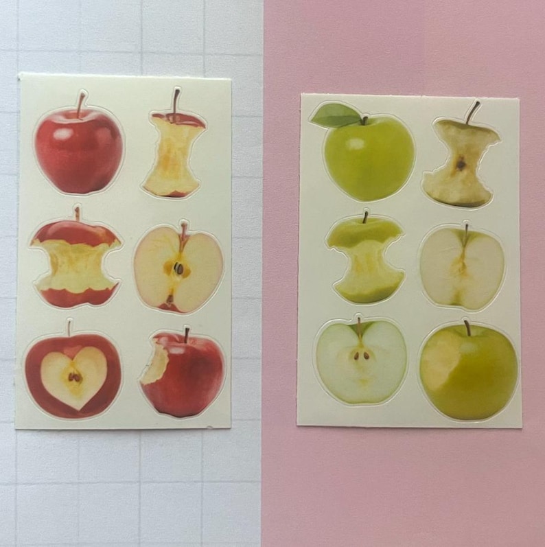 Pinterest Apple Png Sticker Sheet - Etsy