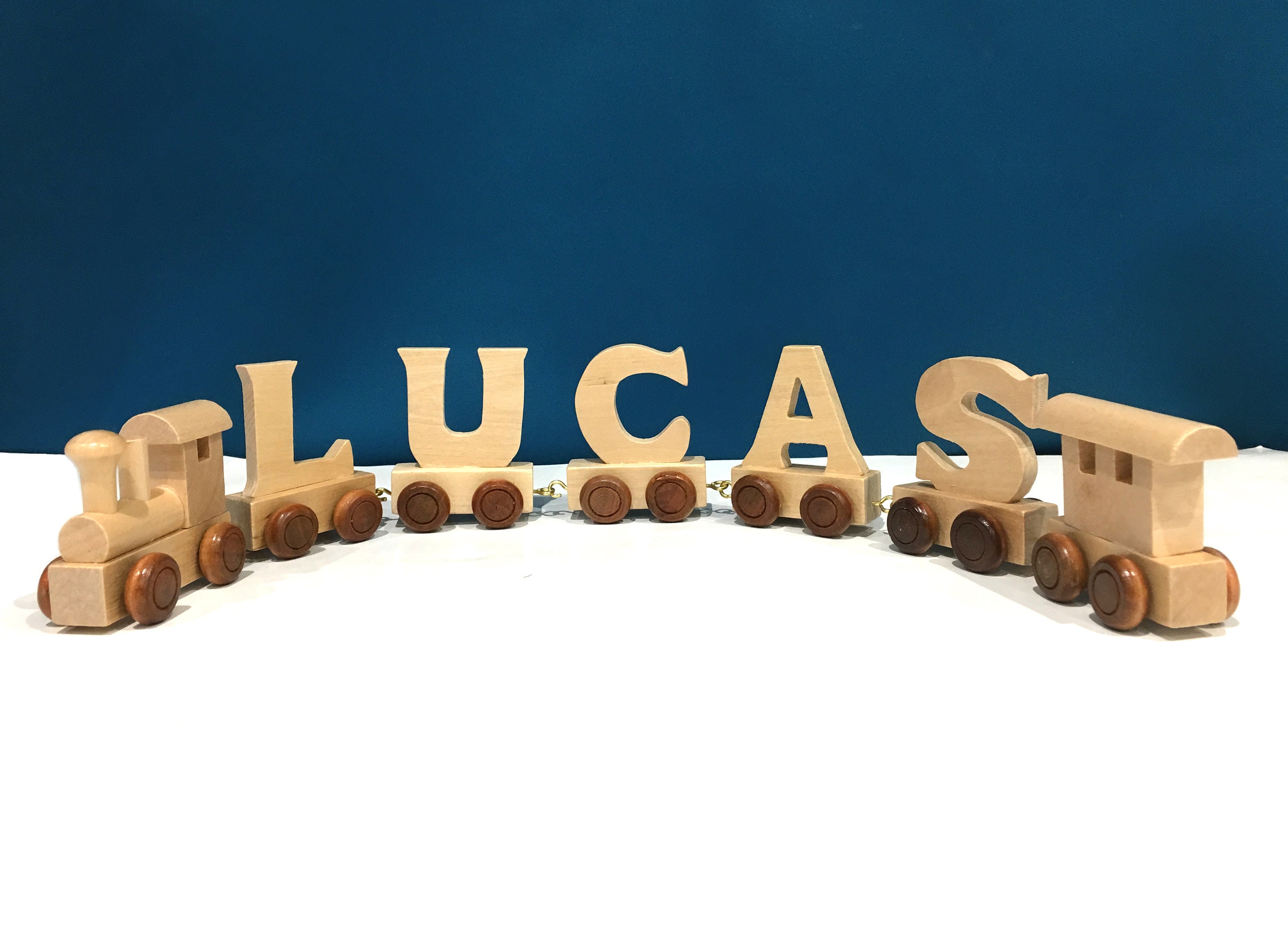 Wooden Train Letters Set for Personalized Christening Birthday | Etsy UK