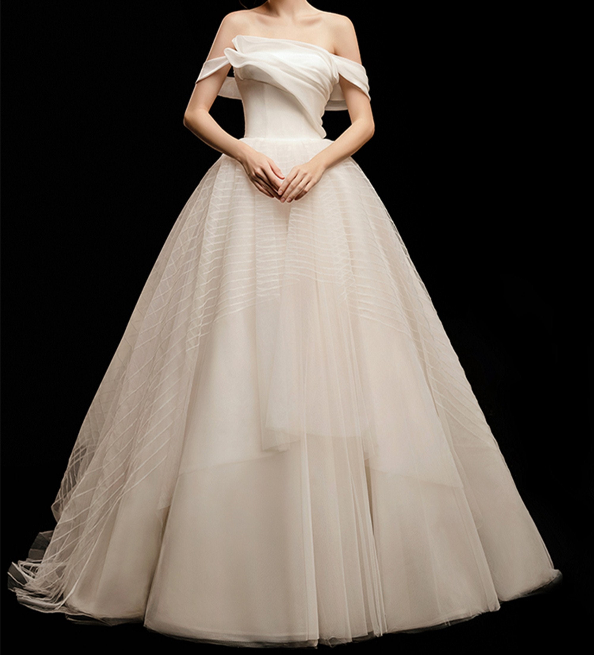 Dreamy Cloud Bridal Wedding Dress off Shoulder Wedding Dress | Etsy