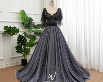 Stars Moon Prom Dress Champagne Long Evening Dress Sparkly - Etsy