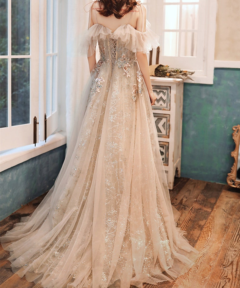 Sparkly Girls Prom Dress Romantic Straps Party Dress off | Etsy