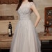 Girl Silver Gray Prom Dress Sparkly Starry Evening Dress Beading ...