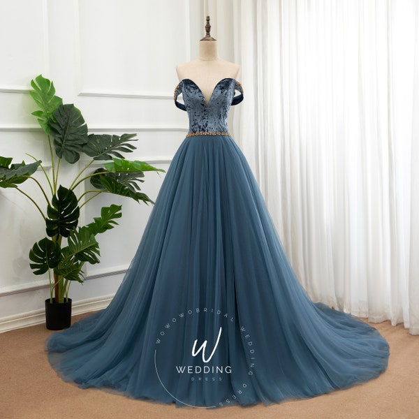 Dark Blue Wedding Dress - Etsy