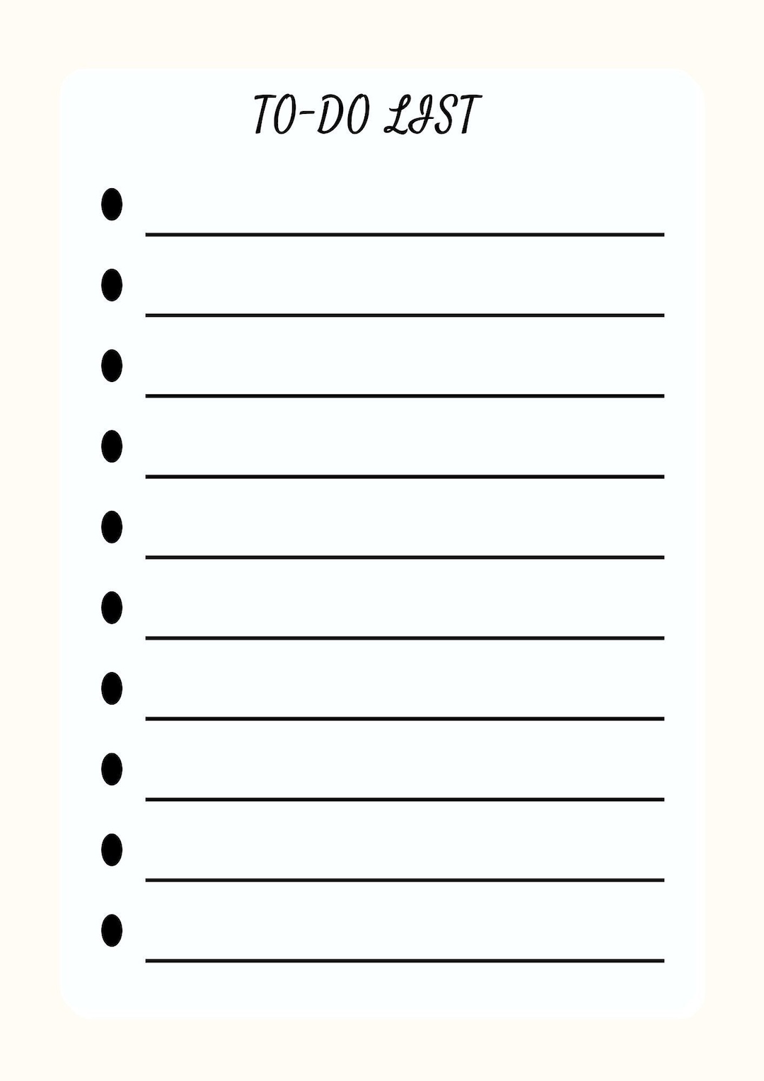 To Do List Black & White - Etsy