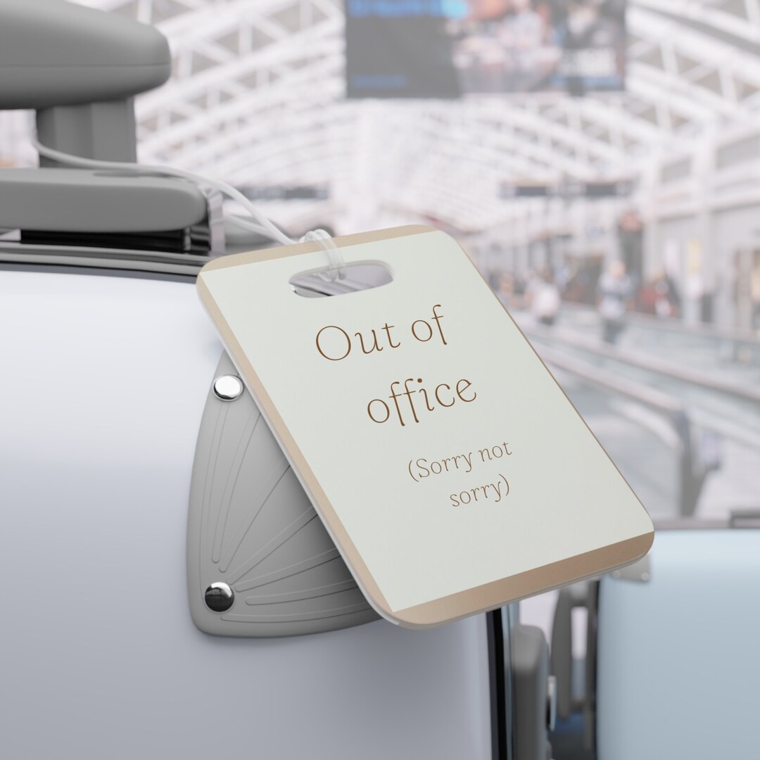 Out of Office Luggage Tag - Etsy