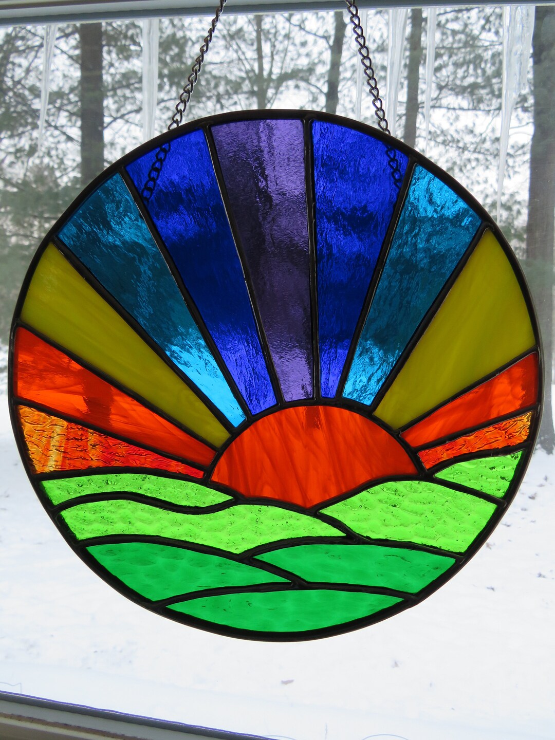 Stained Glass Sun - Etsy