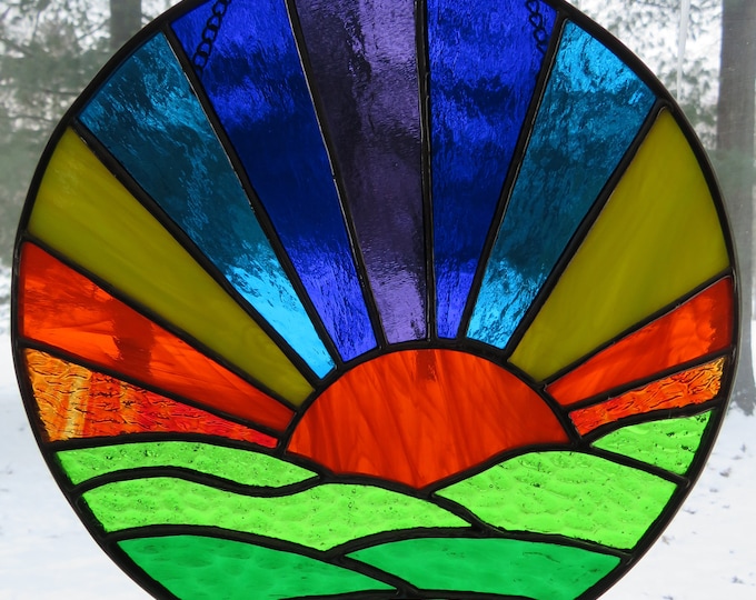 Stained Glass Sun - Etsy