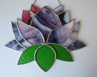 Lotus Stained Glass Pattern PDF Digital File - Etsy