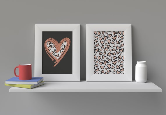Set of 2 A4 Leopard Print Art Prints - Etsy