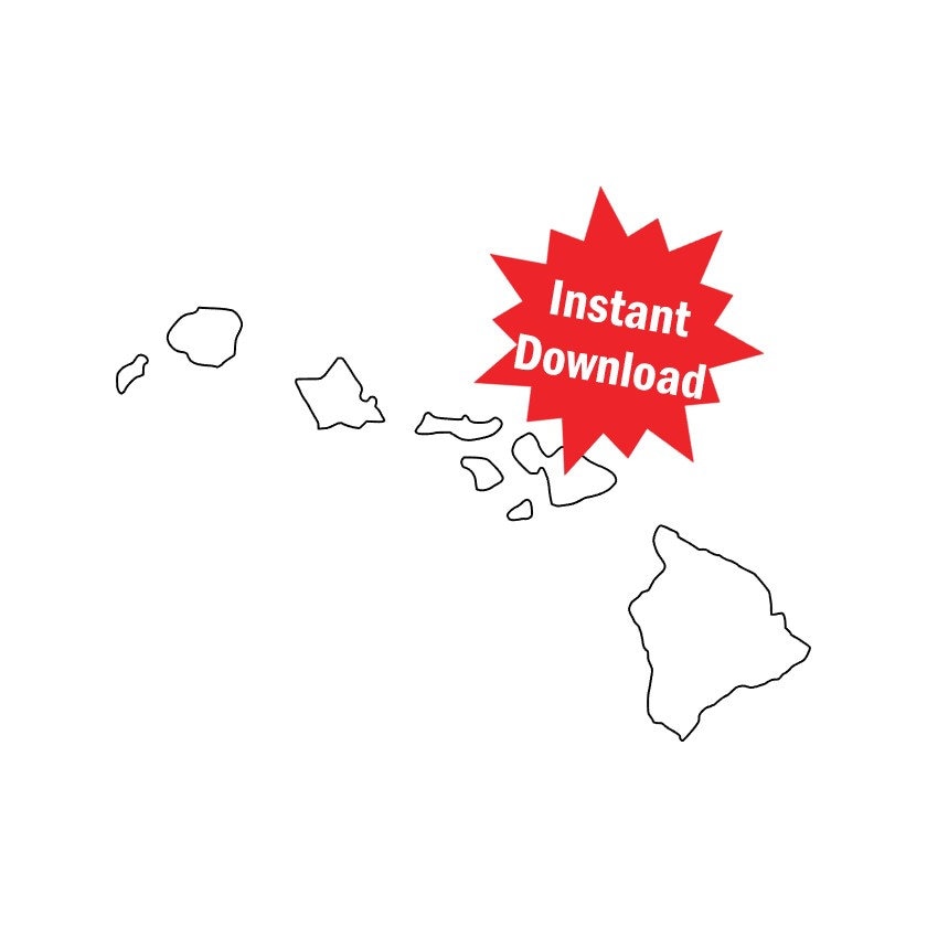 Hawaiian Islands SVG, Digital Download, Sign Svg, Svg for Shirts ...