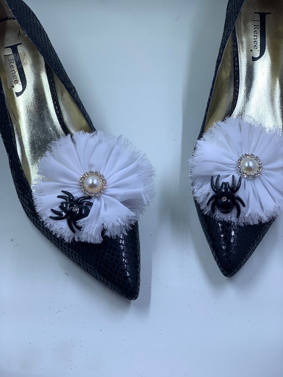 Halloween Shoe Clips Spider Shoe Clips Spider Web Shoe Clips - Etsy