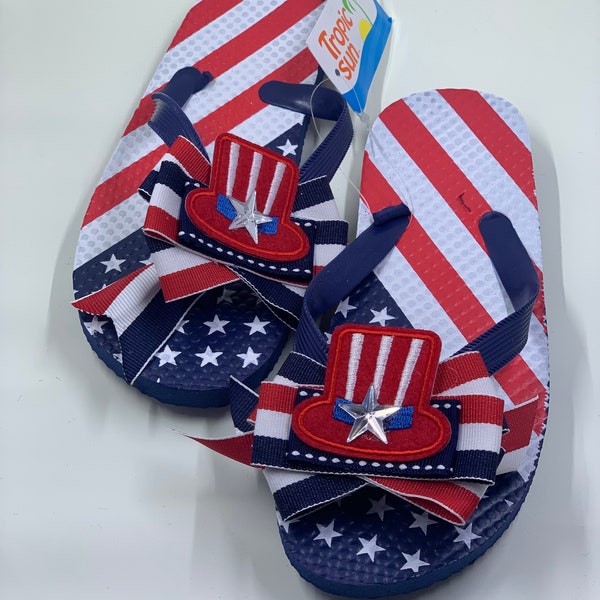 Patriotic Flip Flops - Etsy