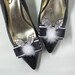 Black and White Rhinestone Easter Bunny Bow Shoe Clips , Rhinestone ...