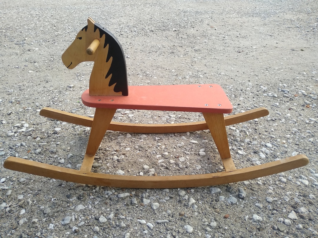 Old Rocking Horse, Vintage Children Rocking Horse, Wooden Horse ...