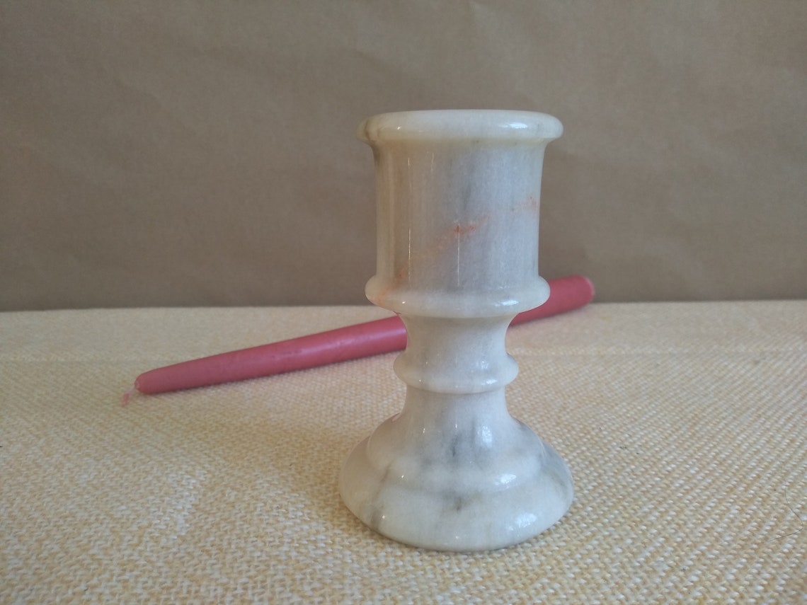 Old Marble Candlestick, Vintage Candlestick, Candlestick Marble, Marble ...