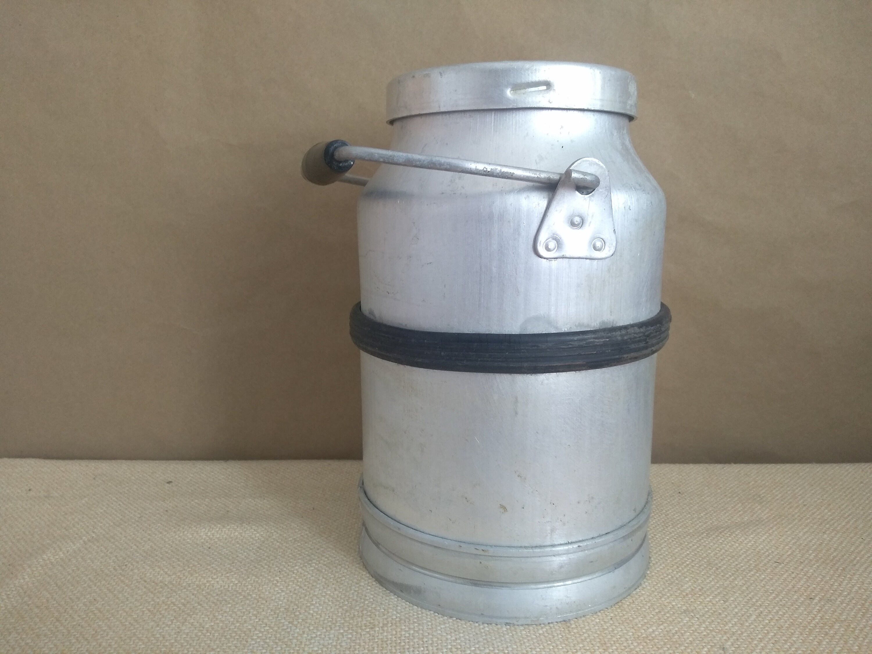 Vintage Milk Container, Food Carrier, Aluminum Milk Canister, Farmhouse ...