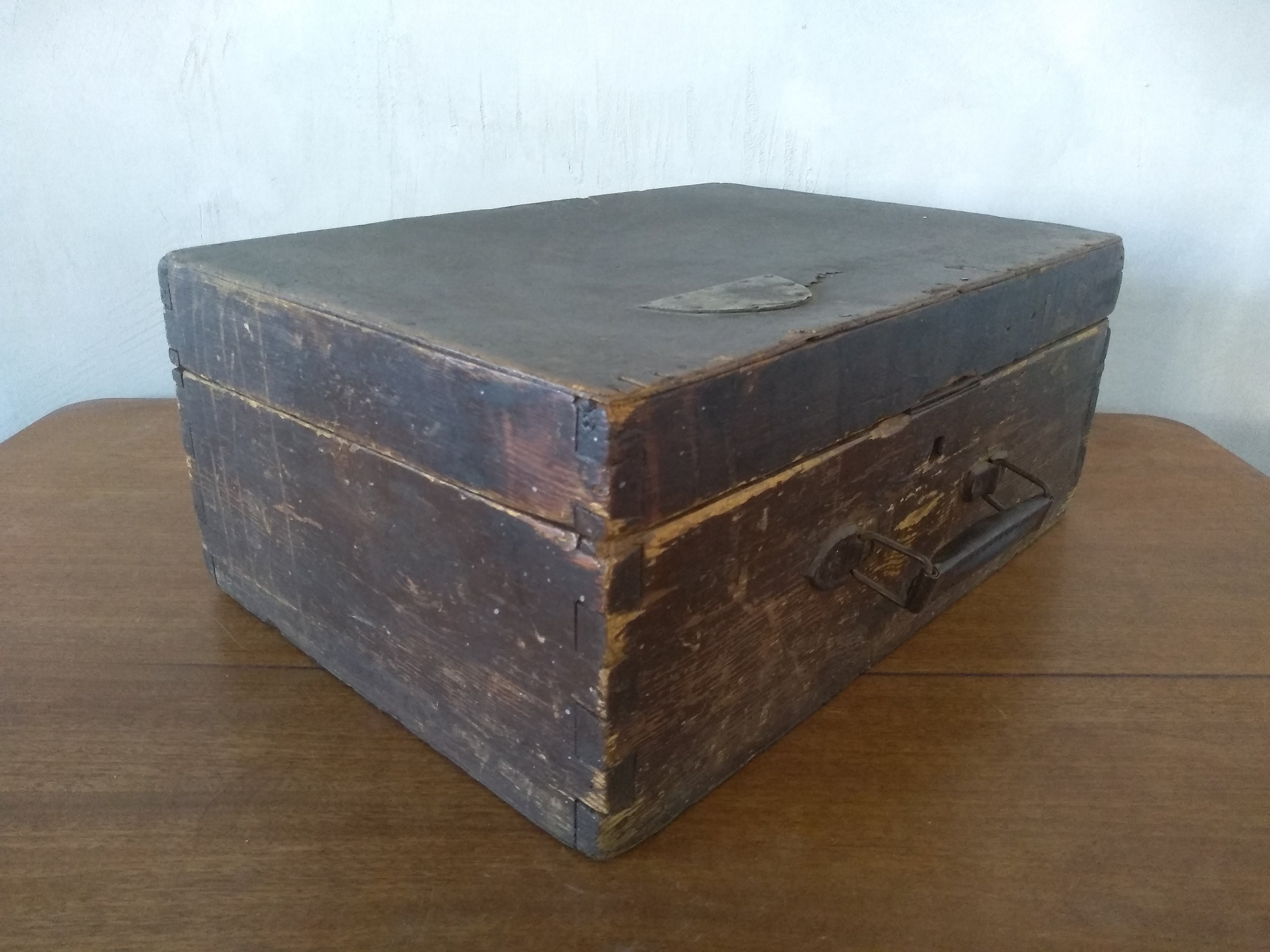 Vintage Wooden Chest Old Wooden Suitcase Vintage Suitcase - Etsy