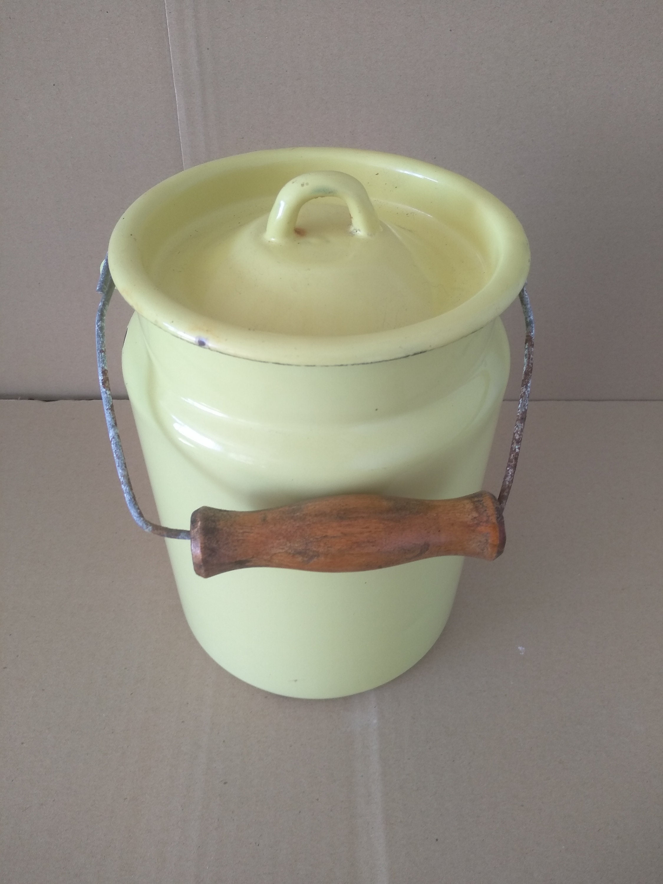 Vintage Milk Container Food Carrier Enamel Milk Canister - Etsy