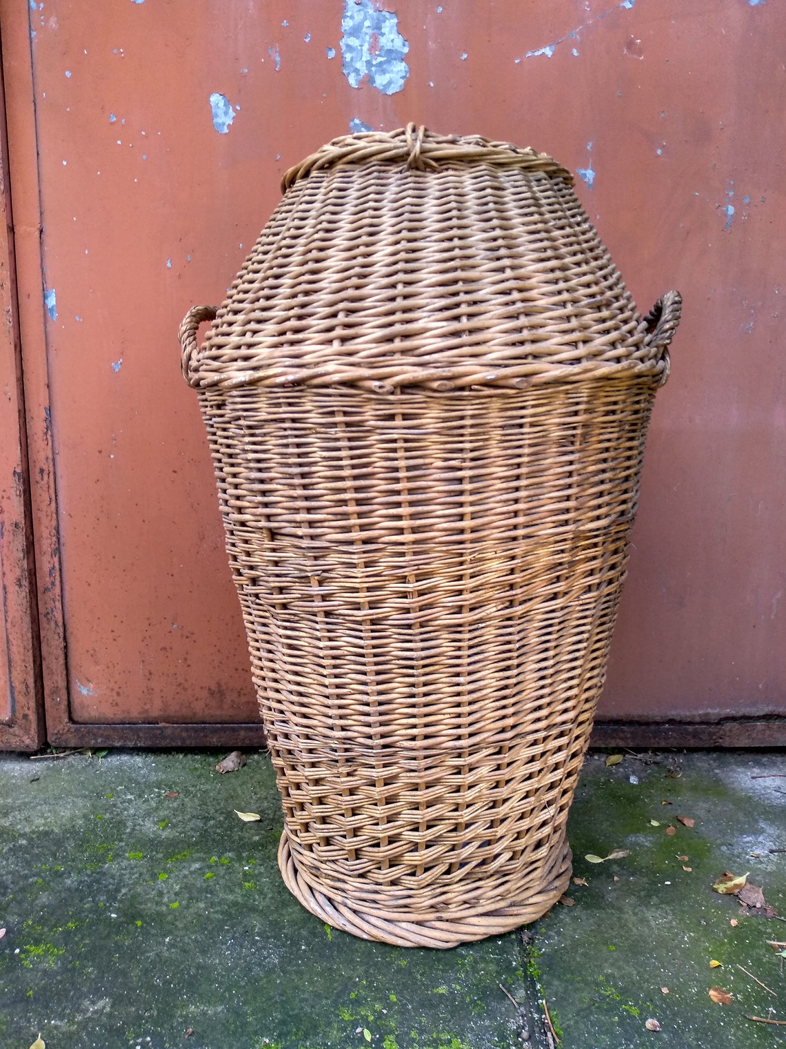Vintage Rattan Authentic Traditional Basket Hand Woven - Etsy
