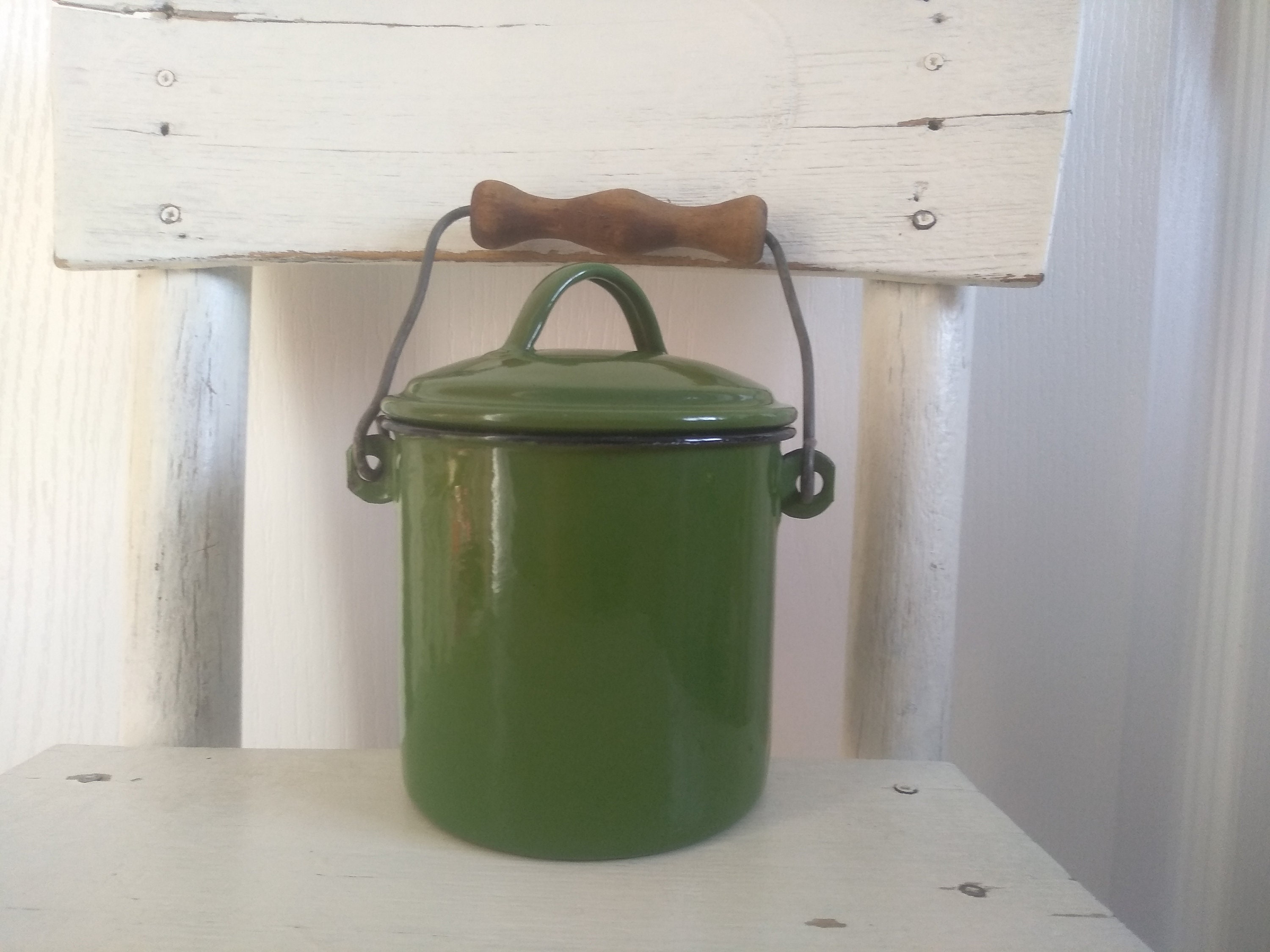 Vintage Milk Container Food Carrier Enamel Milk Canister - Etsy