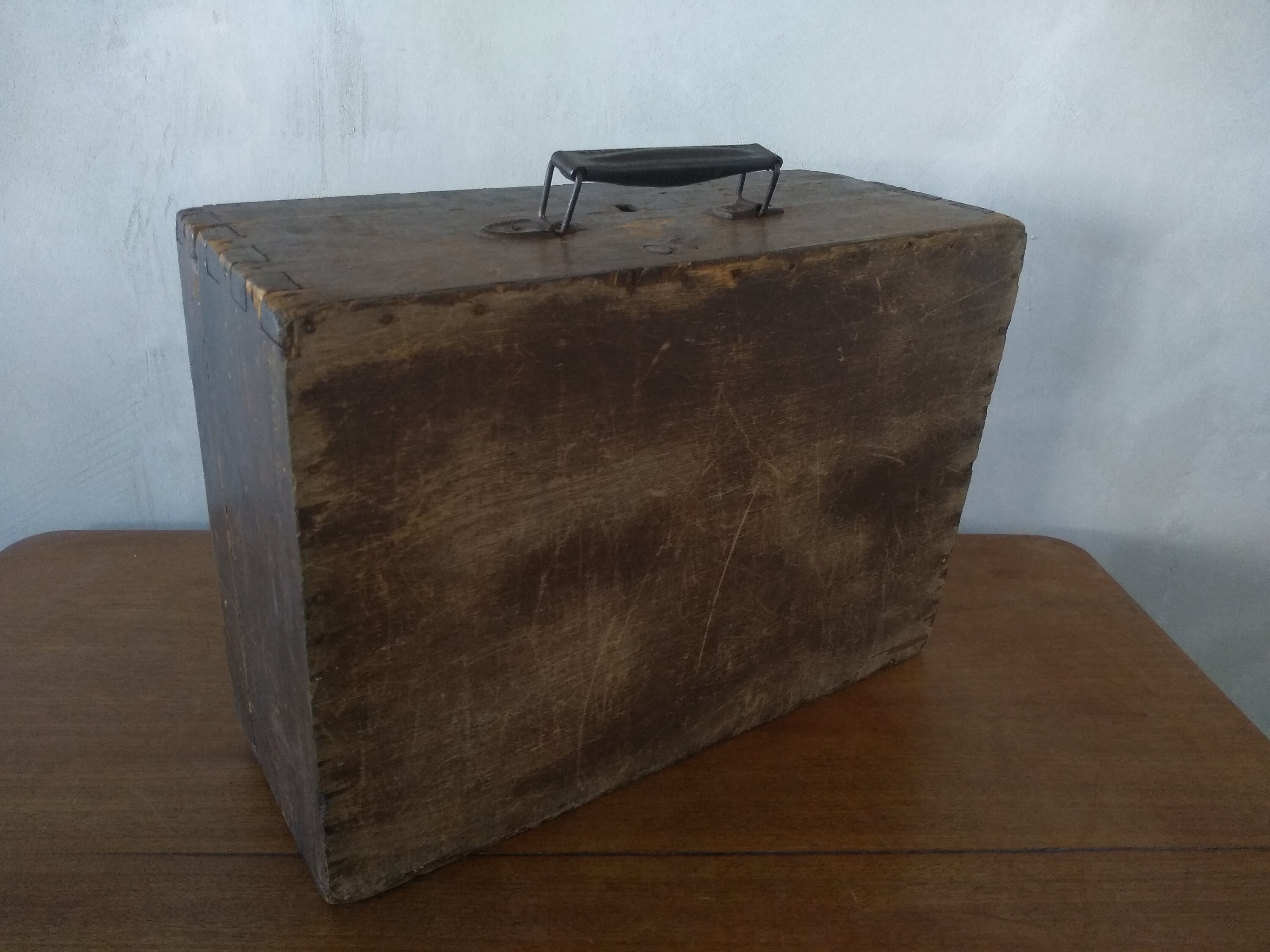Vintage Wooden Chest Old Wooden Suitcase Vintage Suitcase - Etsy