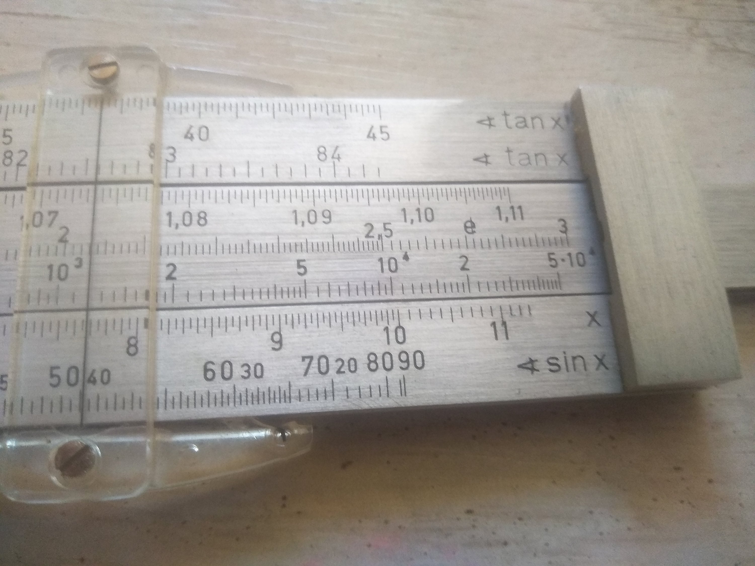 Vintage Logarithmic Ruler, Logarithmic Ruler, Architect Tool Map, RESS ...