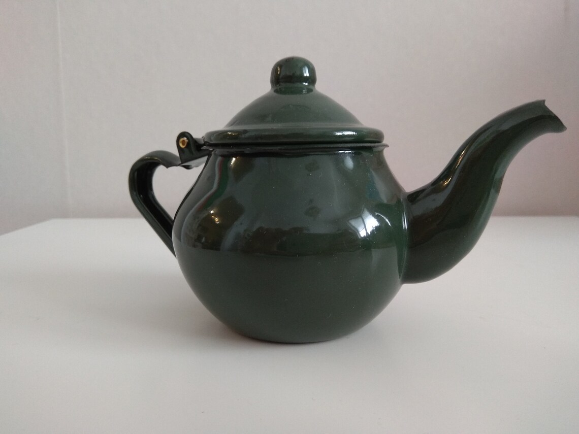 Vintage Enamel Teapot, Vintage Teapot 0.3 L , Enamelware Kitchen Decor ...