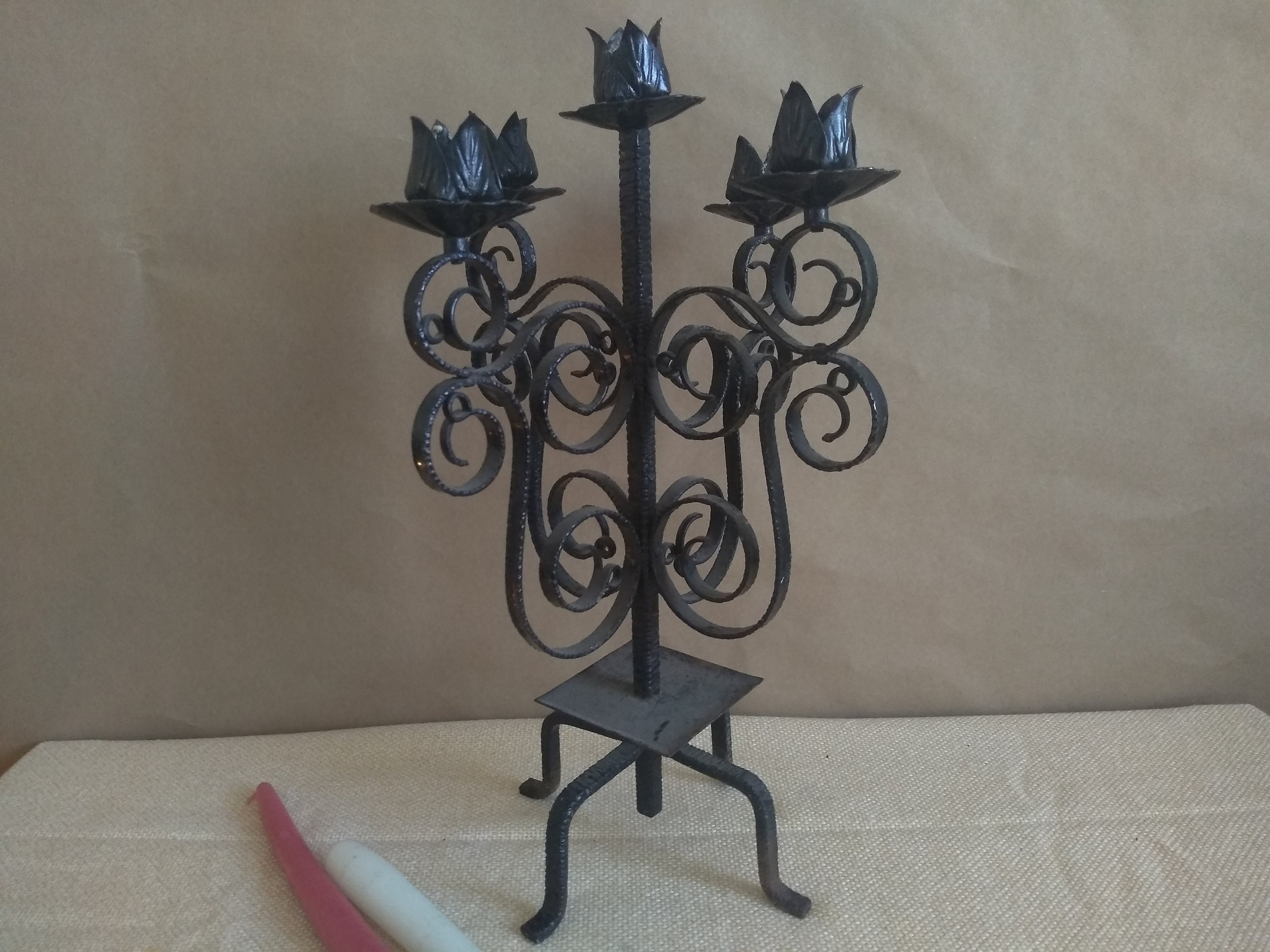Vintage Candlestick, Candlestick Metal, Metal Decoration, Candlestick ...