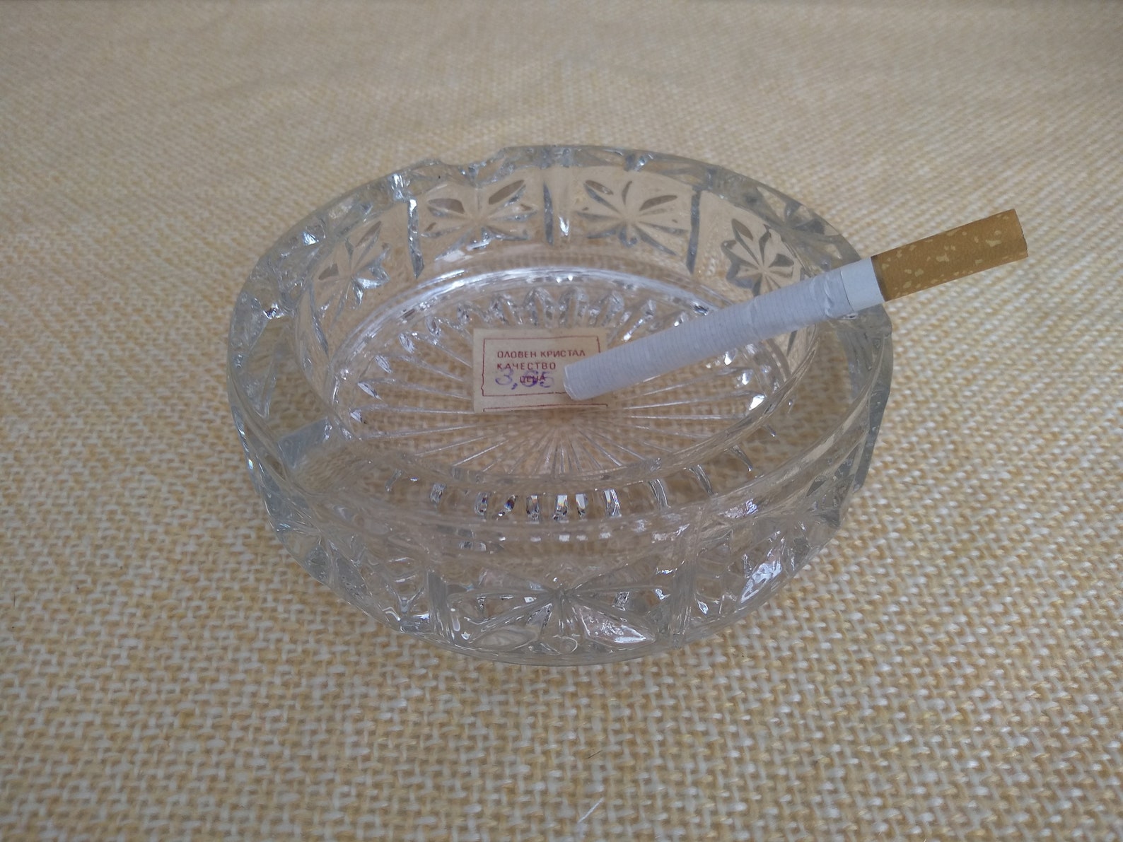 Vintage Ashtray, Crystal Ashtray, Glass Ashtray, Vintage Crystal Glass ...
