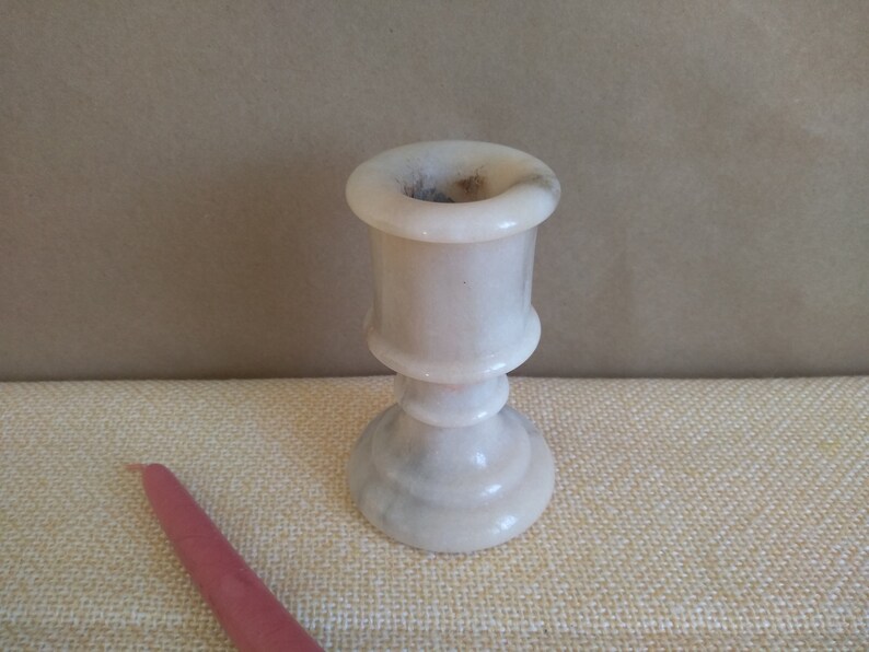 Old Marble Candlestick, Vintage Candlestick, Candlestick Marble, Marble ...