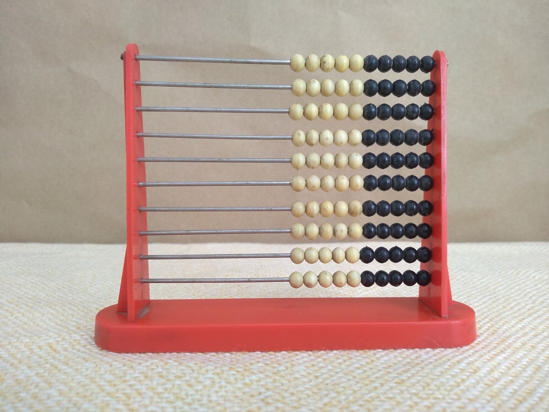 Vintage Plastic Abacus, Retro Plastic Abacus, Old Plastic Abacus, Retro ...