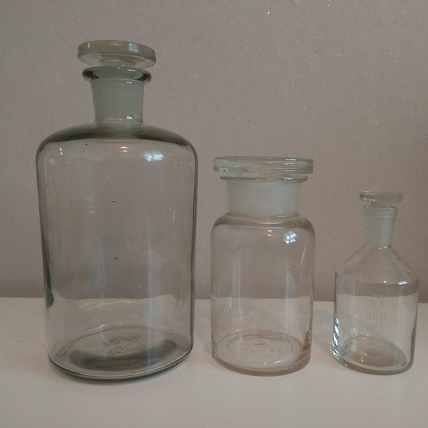 Antique Pharmacy Bottle - Etsy