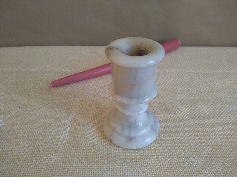 Old Marble Candlestick, Vintage Candlestick, Candlestick Marble, Marble ...