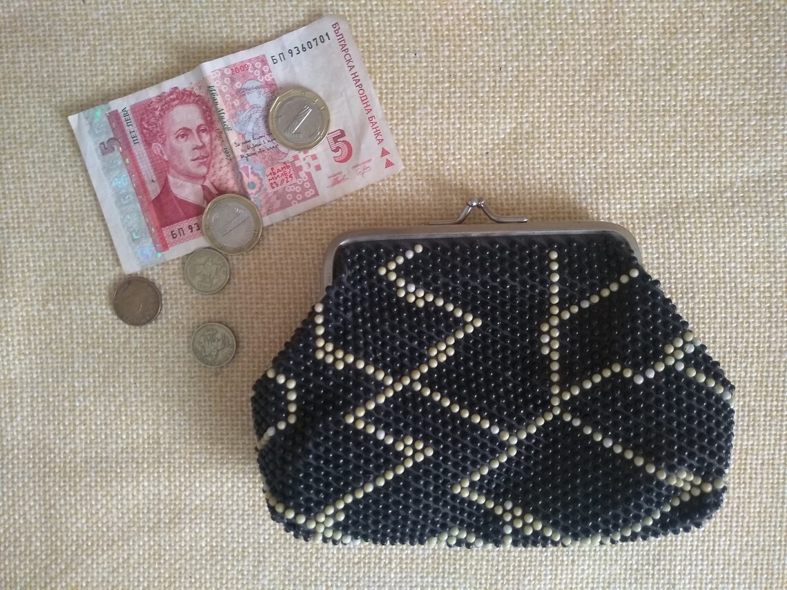 Vintagel Beaded Wallet, Gift Idea, Vintage Beaded Purse, Purse With ...